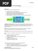 First Term SS1 Data Processing | PDF | Microcomputers | Data