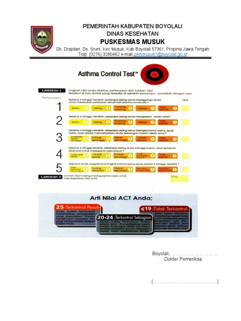 Asma Kontrol Tes | PDF