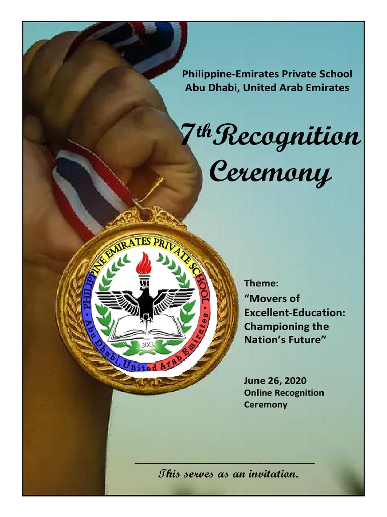 7 Recognition Ceremony: Philippine-Emirates Private School Abu Dhabi ...