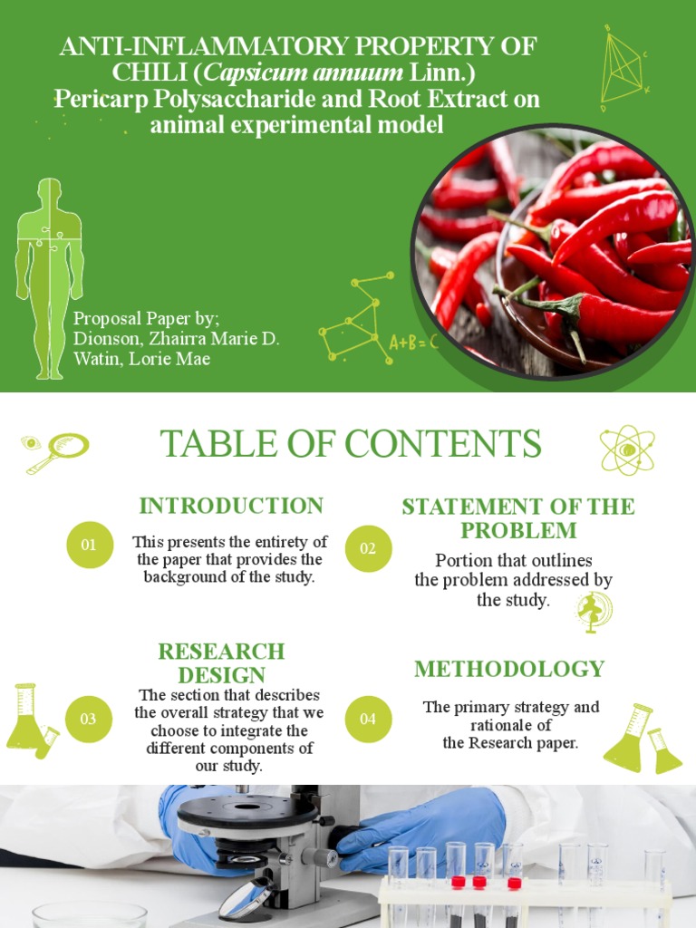 Anti-Inflammatory Property of CHILI (Capsicum Annuum Linn.) Pericarp ...