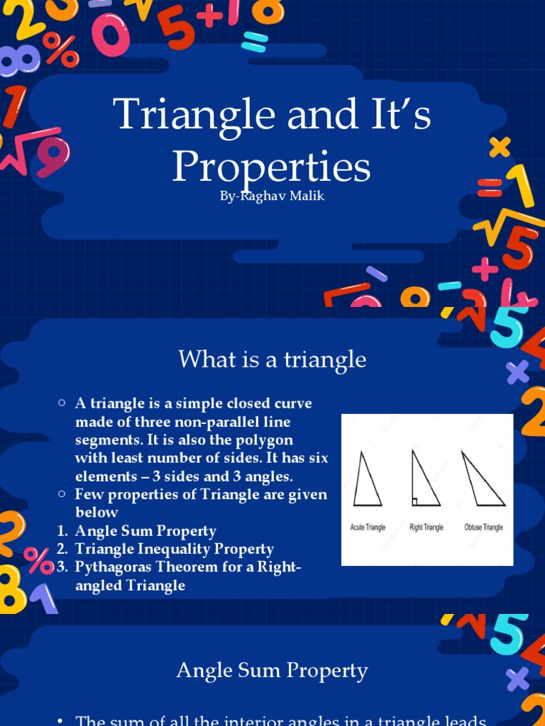 The Fundamental Properties of Triangles: An Overview of Angle Sum ...