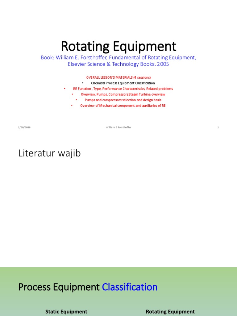 Overview of Rotating Equipment Types | PDF | Pump | Engines
