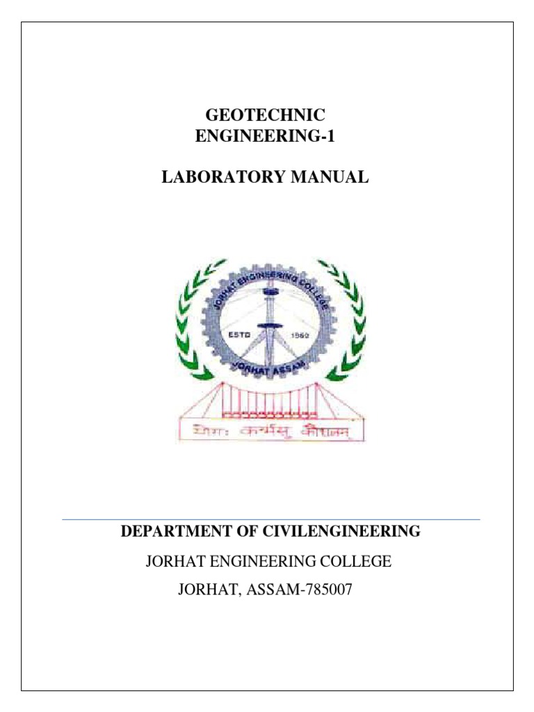 Geotechnical Engineering Laboratory Manual | Download Free PDF | Density | Applied And ...