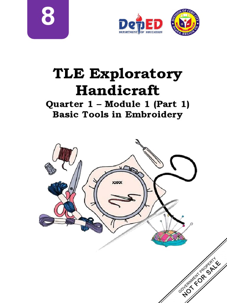 TLE Exploratory Handicraft: Quarter 1 - Module 1 (Part 1) Basic Tools ...