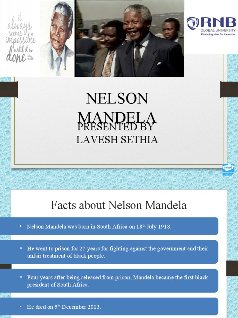 Nelson Mandela Powerpoint | PDF | Nelson Mandela | African National ...
