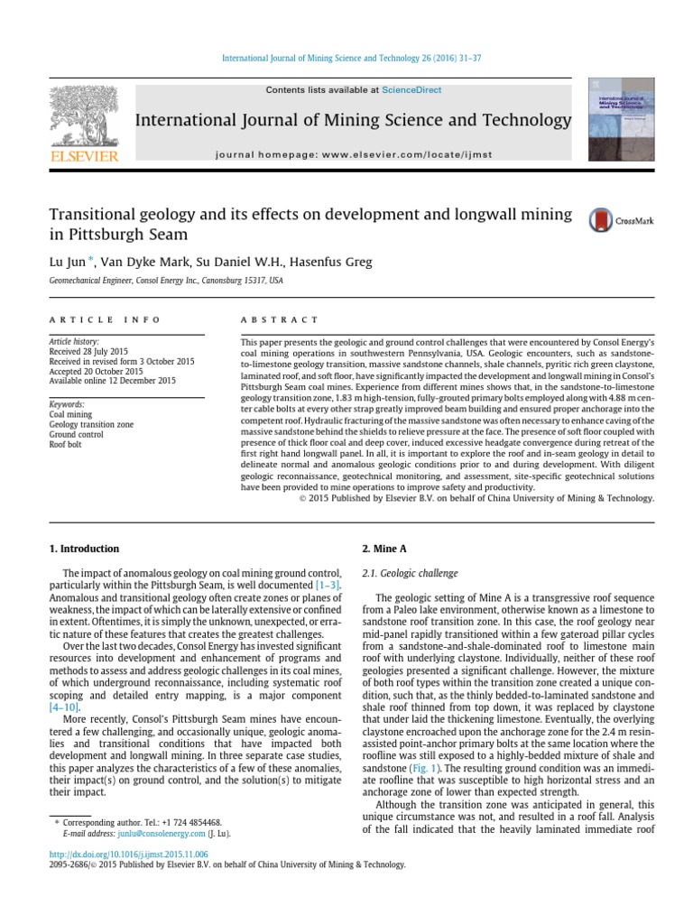 International Journal of Mining Science and Technology: Lu Jun, Van ...