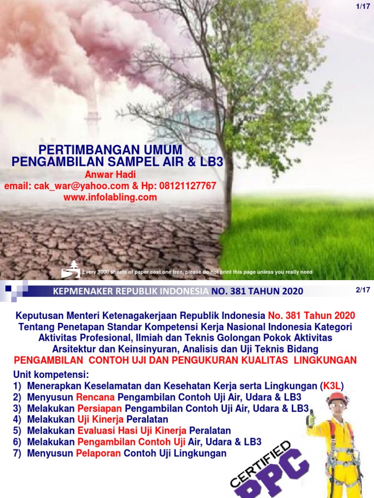 Pertimbangan Umum Sampling - Air - LB3 | PDF