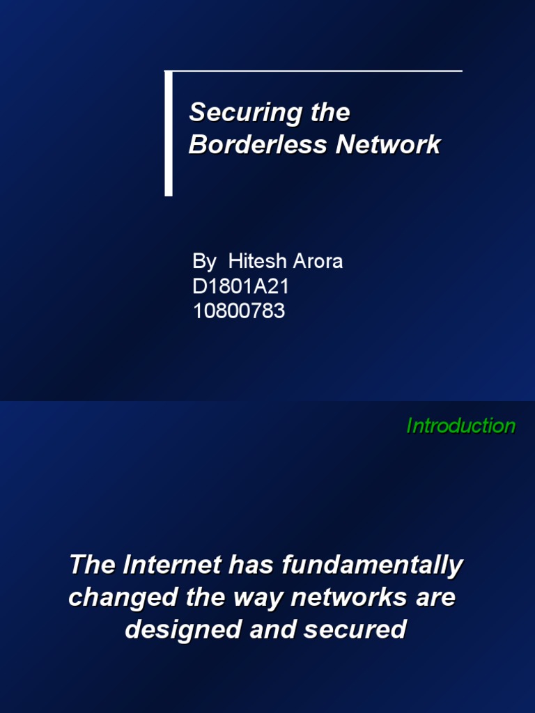 Securing The Borderless Network | PDF | Computer Network | Information And Communications Technology