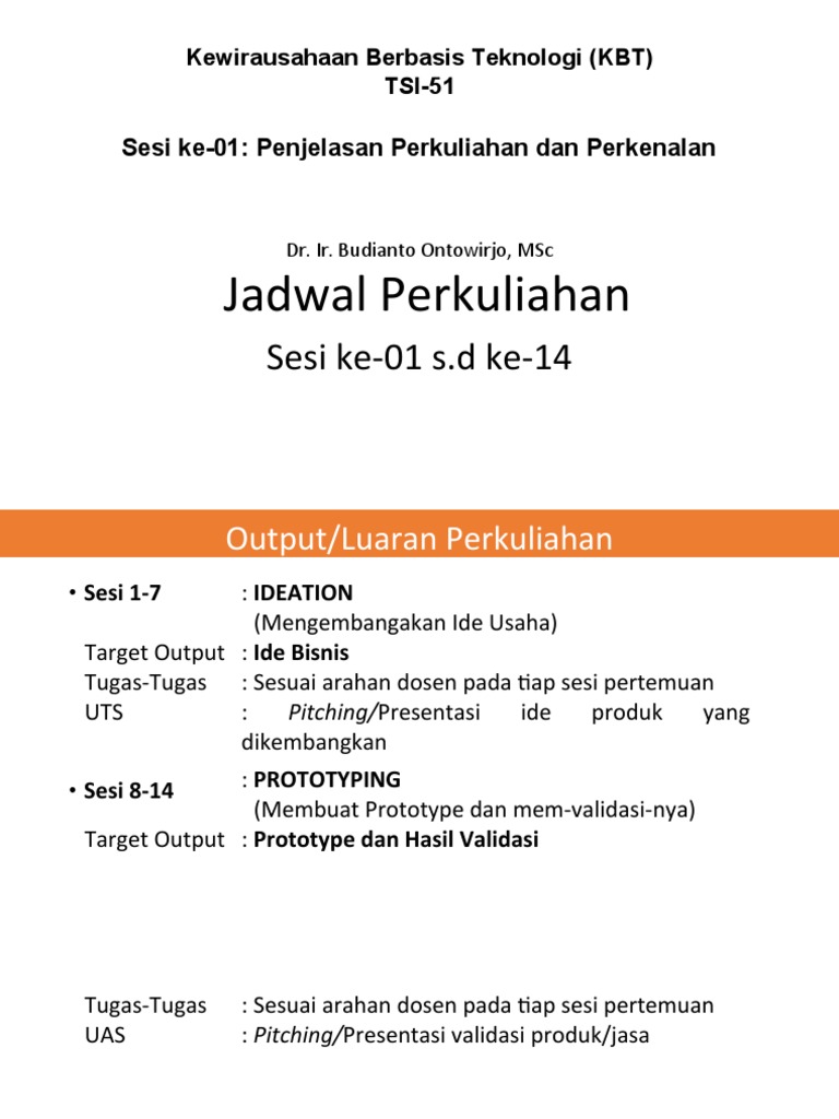 Topic 1 Kewirausahaan Berbasis Teknologi FTK-221TIF-51 | PDF