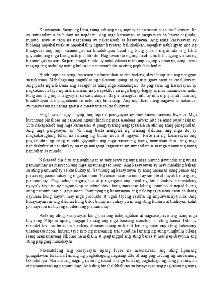 Kasaysayan | PDF