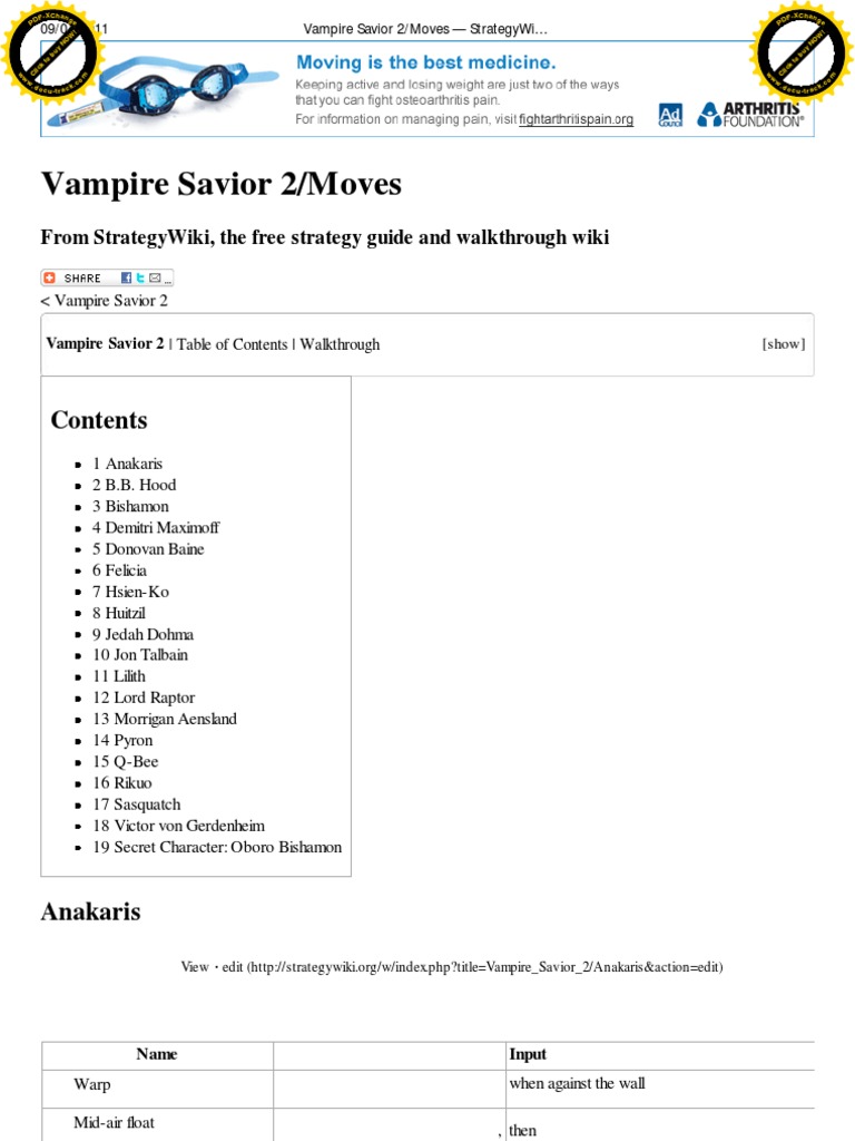 Vampire Savior 2 - Moves - StrategyWiki, The Free Strategy Guide and ...