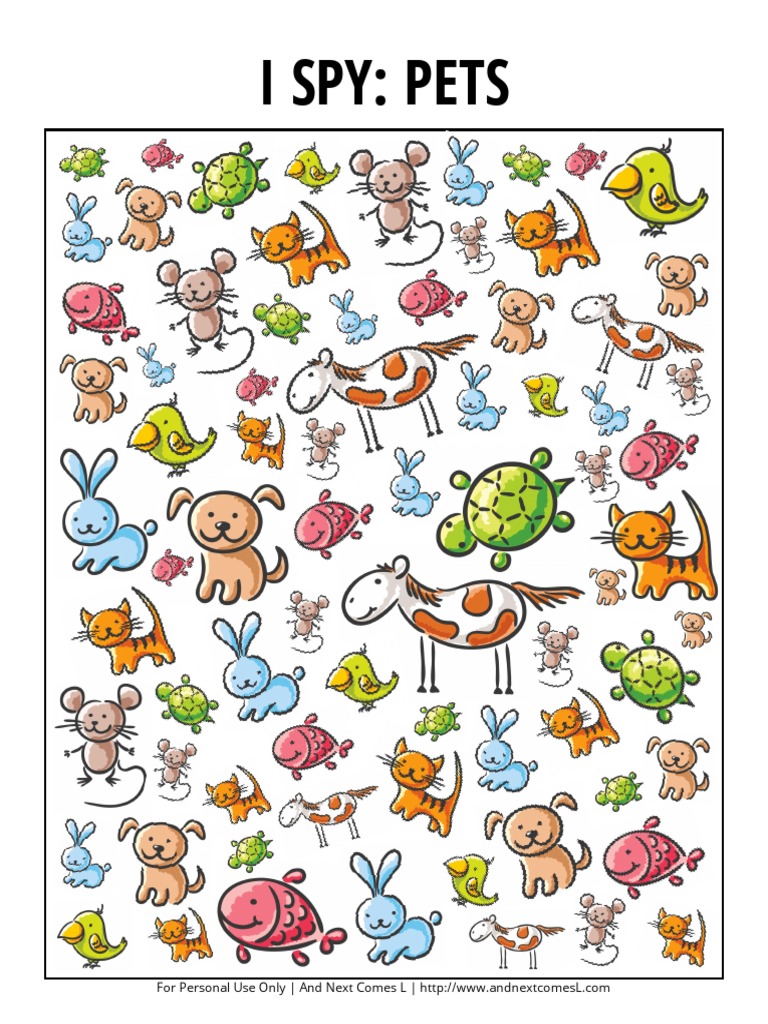 I Spy Pets: Count the Animals | PDF