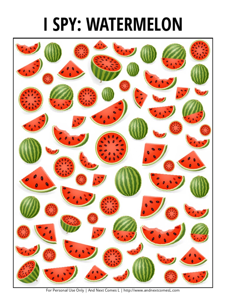 I Spy Watermelon | PDF