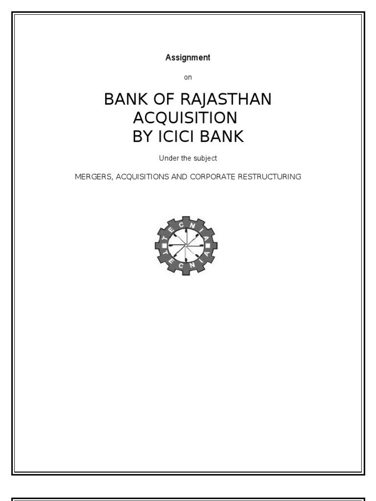 ICICI_BANK_and_BOR_Merger | Corporate Law | Banks