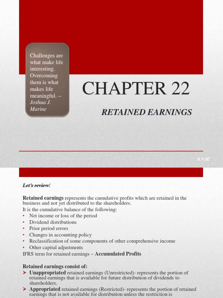 Chapter 22 Retained Earnings Download Free Pdf Dividend