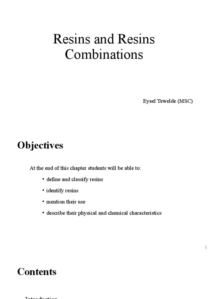 Resins and Resins Combinations | PDF | Resin | Tetrahydrocannabinol