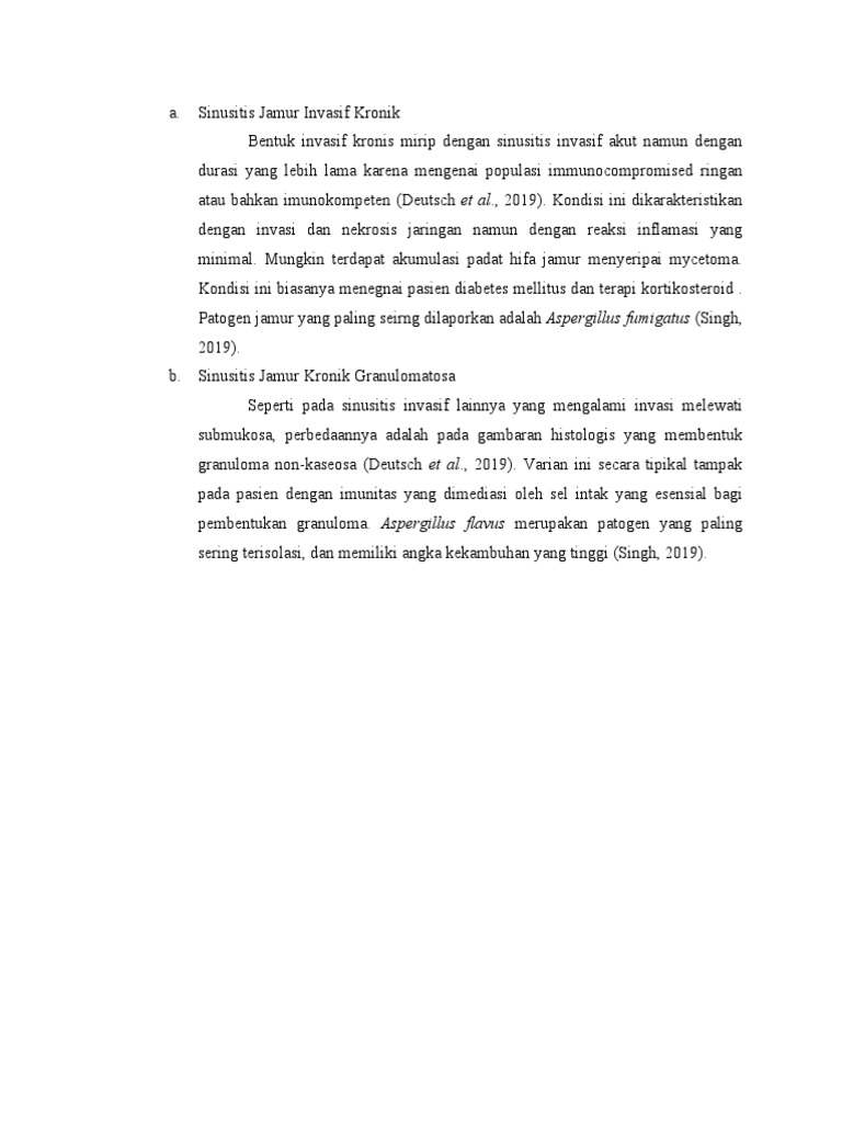 Sinusitis Jamur Invasif Kronik | PDF