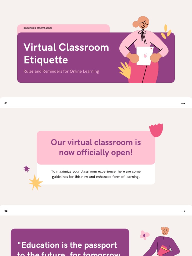 Classroom Rules and Online Etiquette Education Presentation | PDF ...