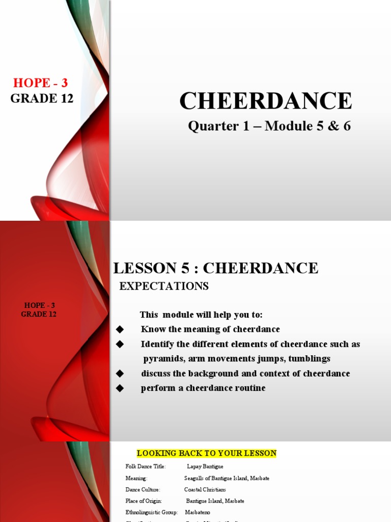 Module 5amp6 Cheerdance PDF Free | PDF | Cheerleading | Dances