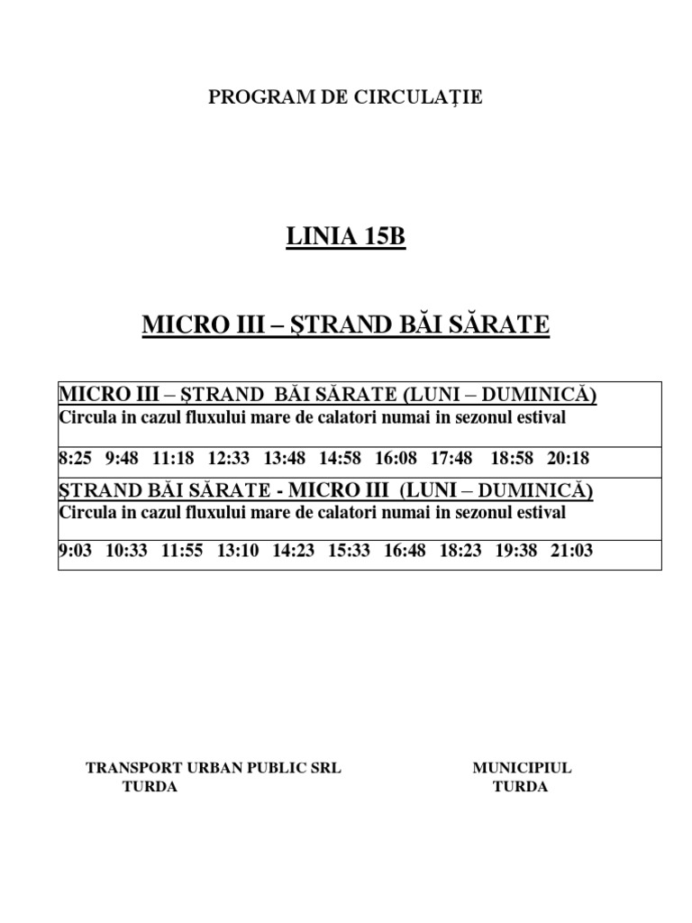 Linia 15B Micro III - Strand B - I | PDF
