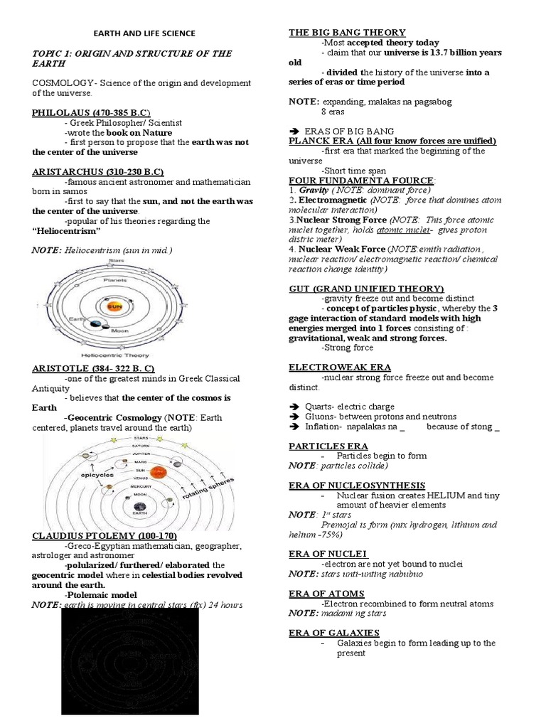Earth and Life Science | PDF | Rock (Geology) | Universe