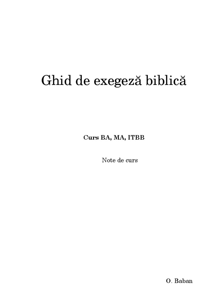 Exeg C | PDF