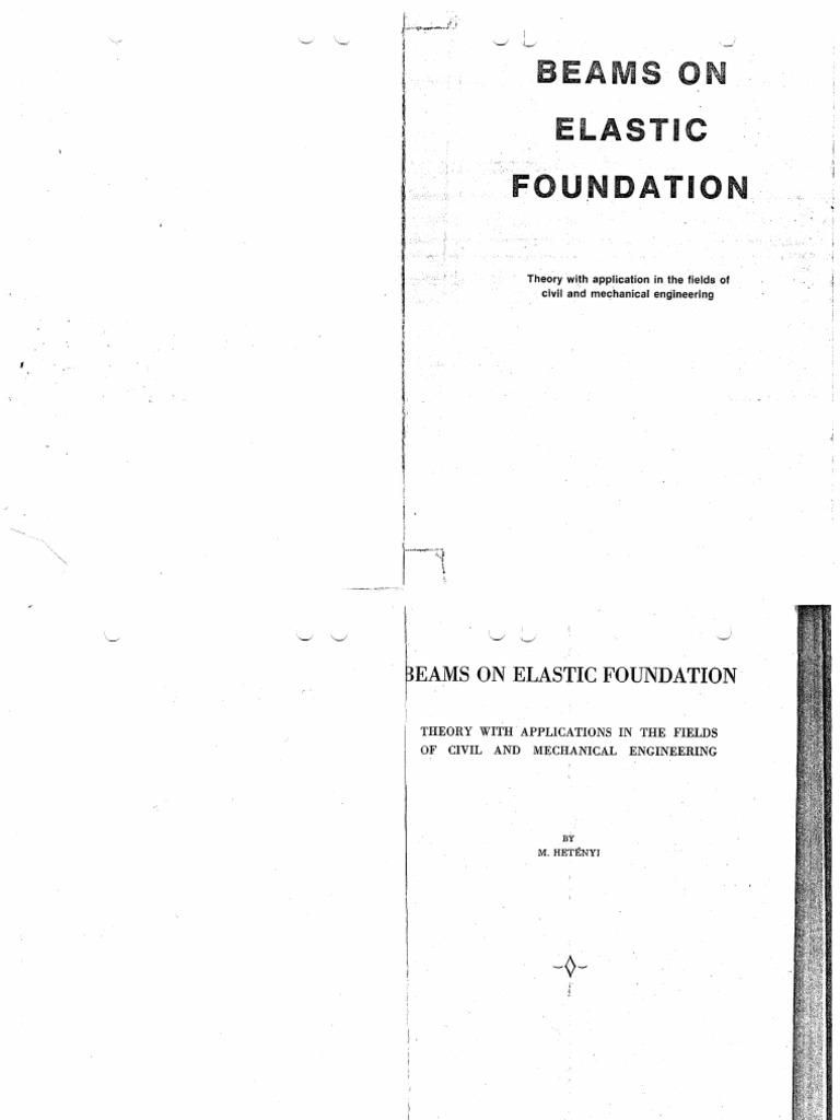Beams On Elastic Foundation - Hetenyi | PDF | Beam (Structure) | Bending