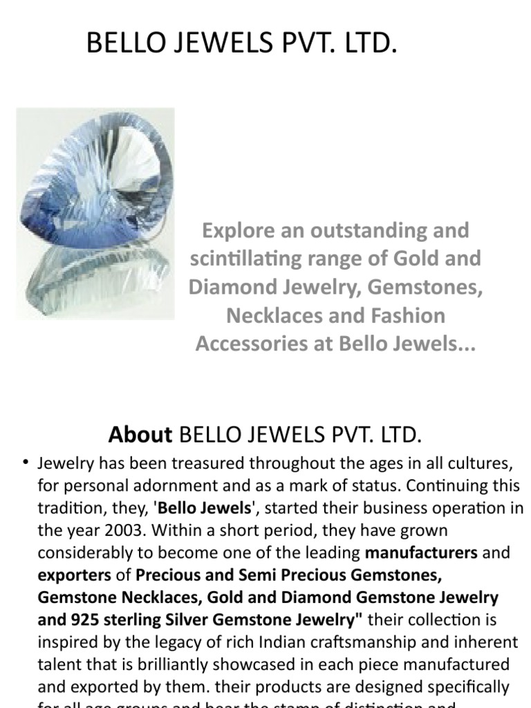Bello Jewels PVT | PDF | Gemstone | Necklace
