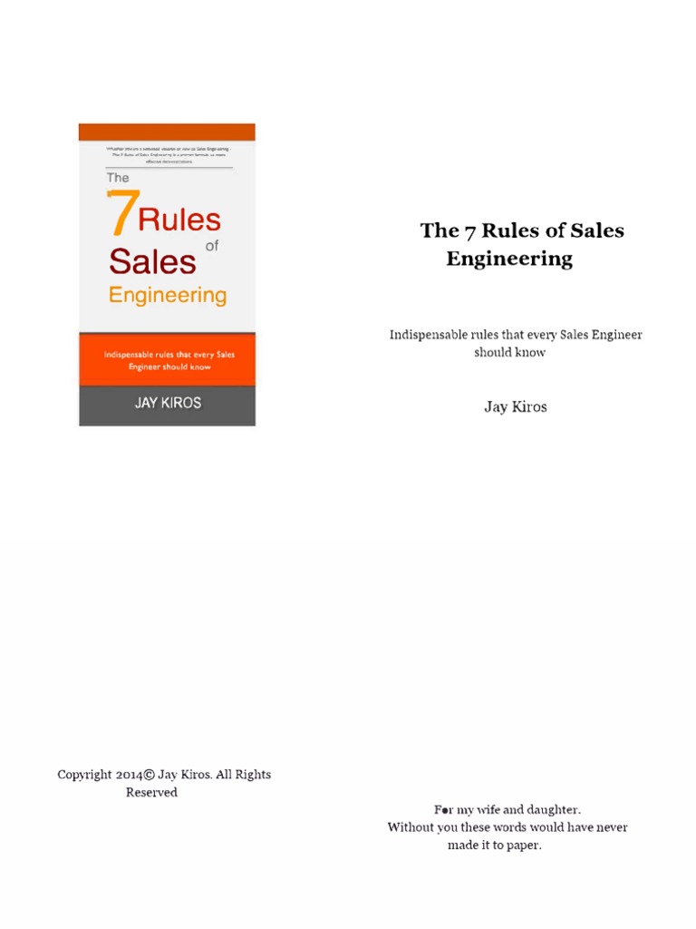 The 7 Rules of Sales Word | PDF
