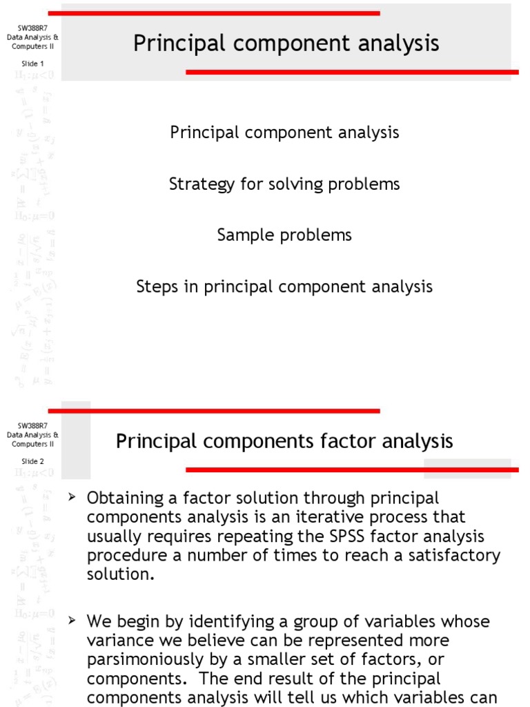 Principal Component Analysis | PDF | Factor Analysis | Principal Component Analysis