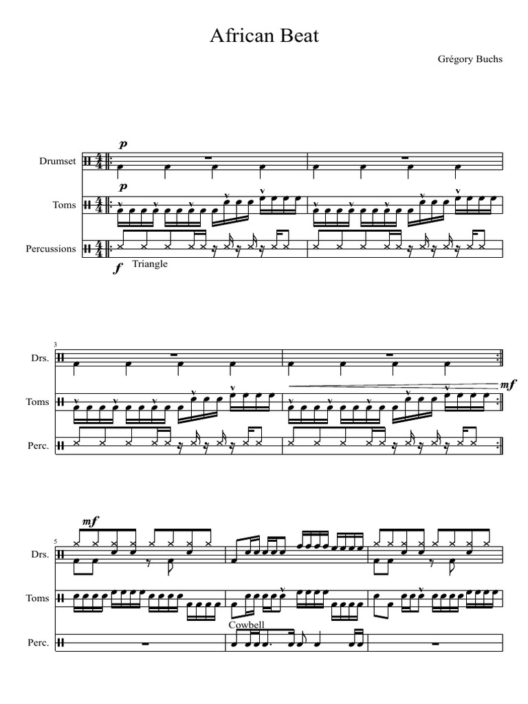 African Beat | PDF | Percussion Instruments | Musical Instruments