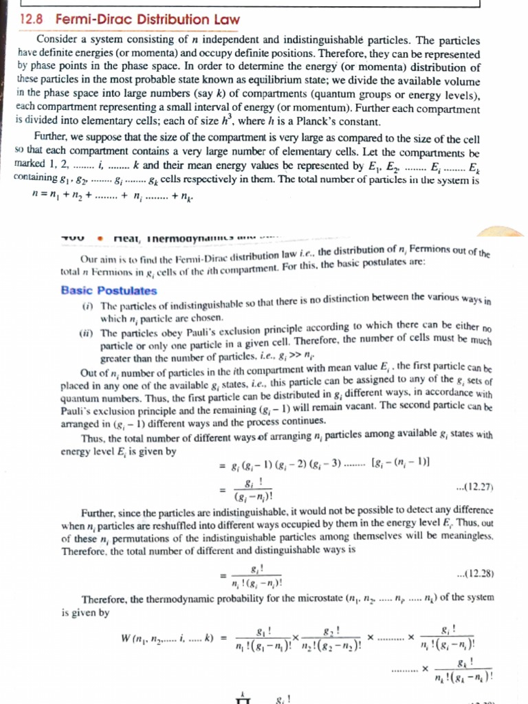 FD Distribution Law | PDF | Applied And Interdisciplinary Physics ...