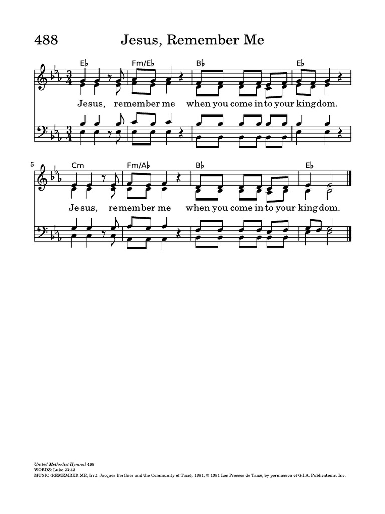 Jesus Remember Me | PDF