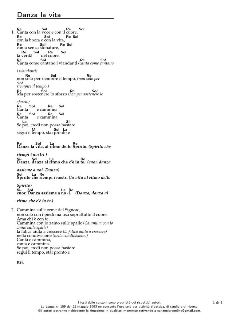 Danza La Vita | PDF