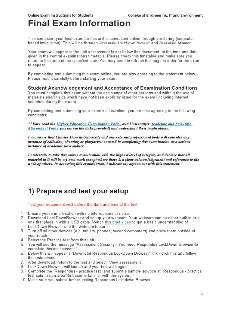 Online Exam Setup Instructions | PDF | Test (Assessment) | Image Scanner