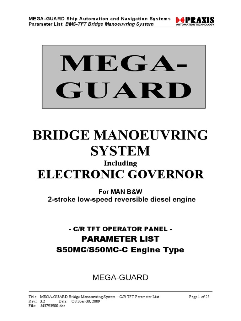 MEGA-GUARD Bridge Manoeuvring System - C/R TFT Parameter List ...