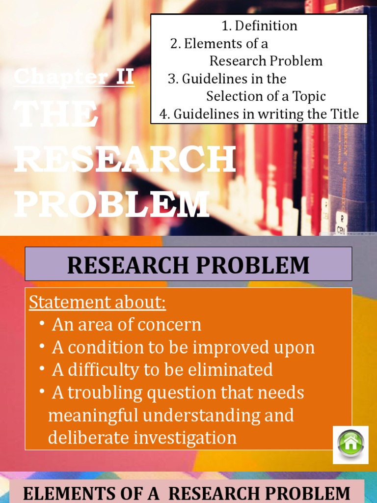 Chap 2 PPT Lec MoR - The Research Problem | PDF | Hypothesis | Science