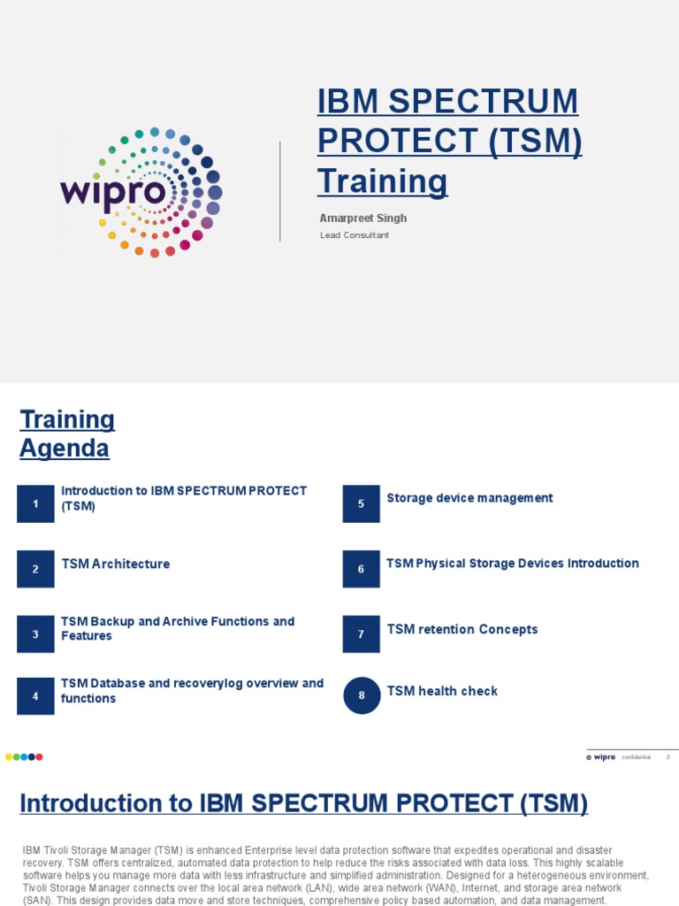Ibm Spectrum Protect (TSM) Training | PDF | Backup | Computer Data Storage