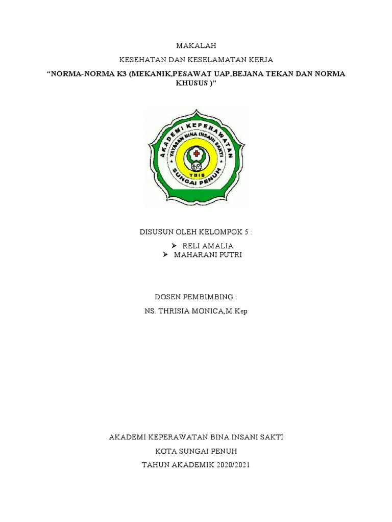 Makalah K3 KEL 5 | PDF