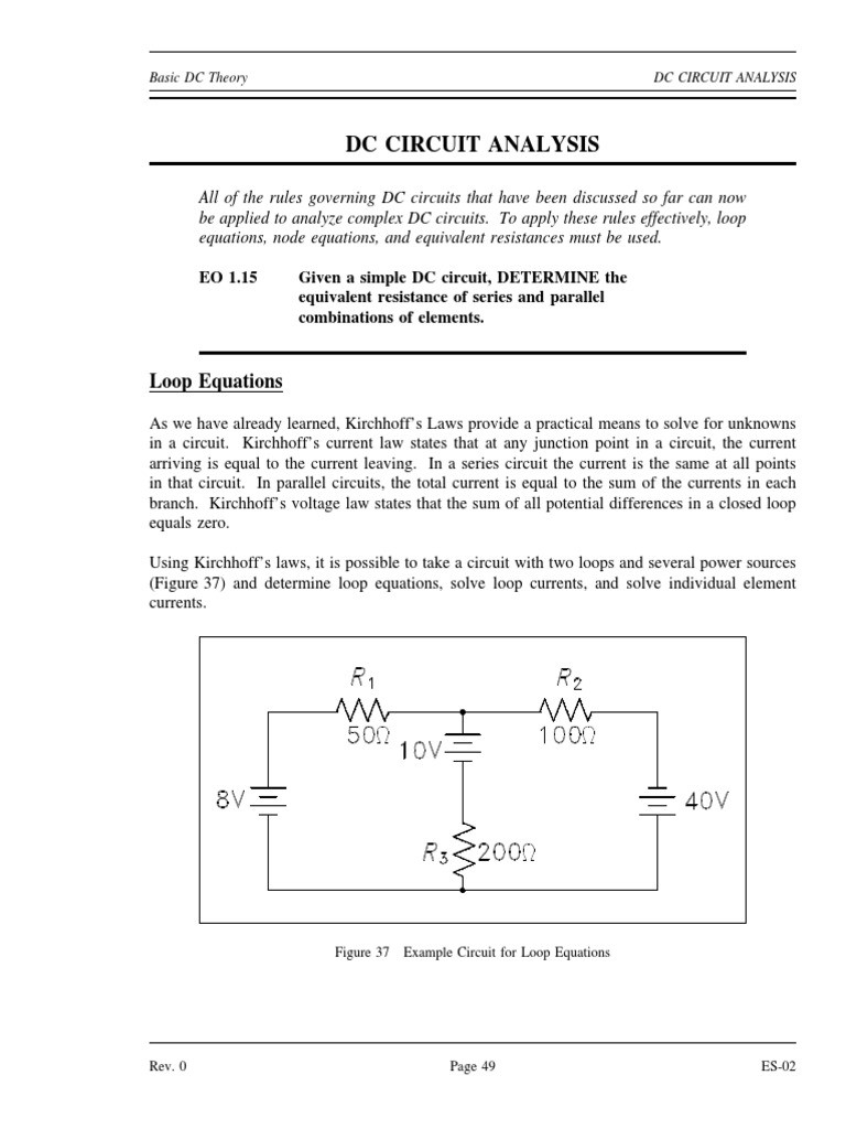 DC Circuit Analysis | PDF | Electrical Network | Network Analysis (Electrical Circuits)