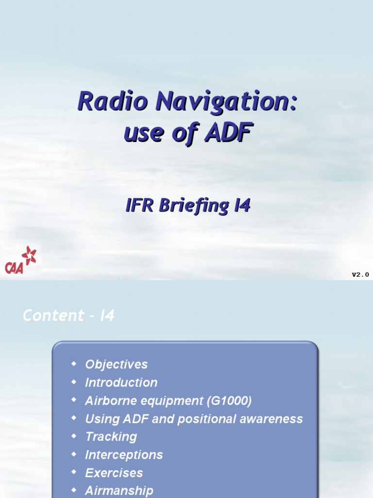 I4 - Radio Navigation-Use of ADF | PDF | Water Transport | Measuring ...