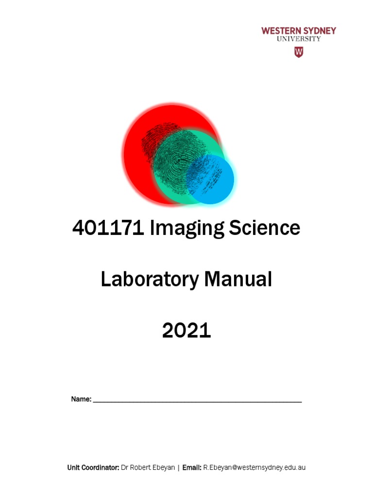 Imaging Science Laboratory Manual 2021: Name | PDF | Infrared ...