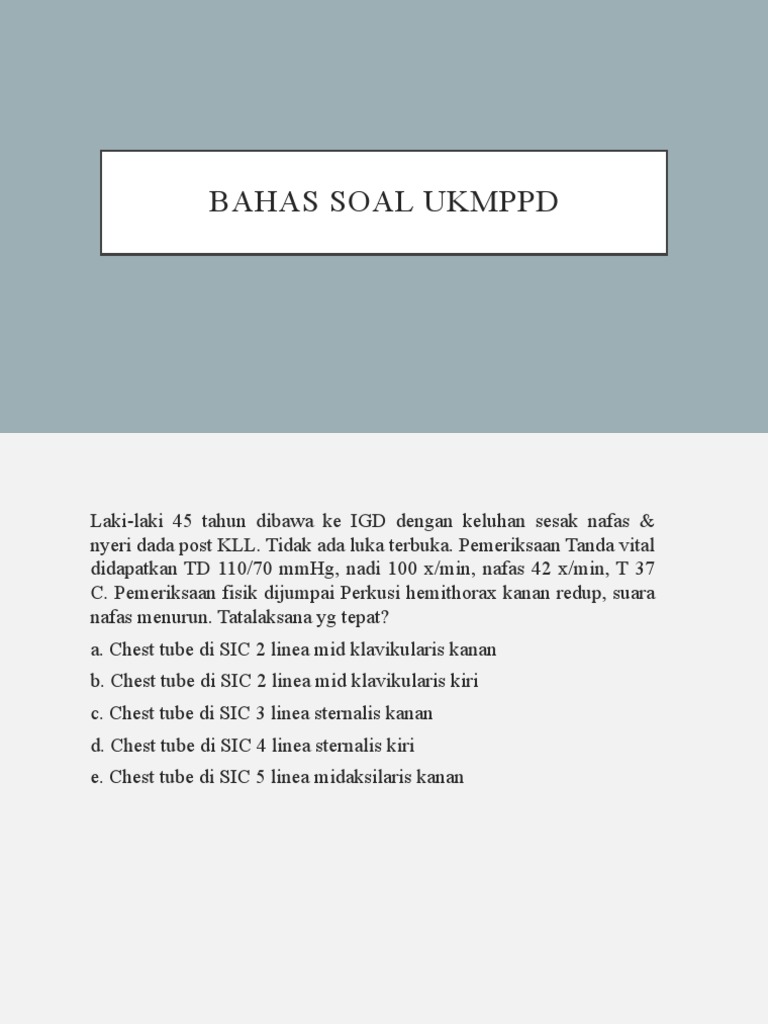 Pembahasan Soal UKMPPD | PDF