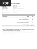 Dominos Pizza Bill | PDF | Pizza