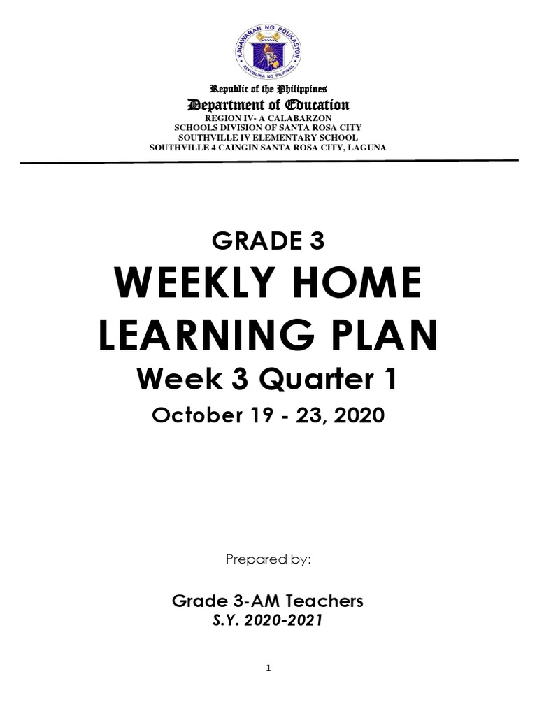 WHLP Week3 Grade3 PDF | PDF