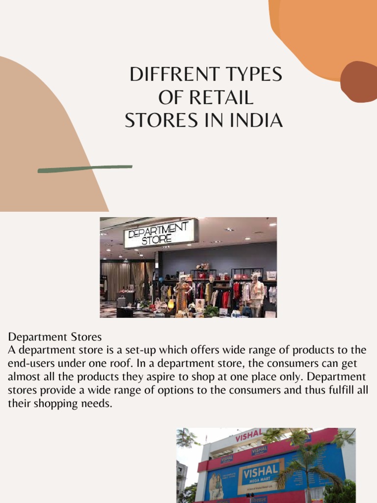 Diffrent Types of Retail Stores in India-2 | PDF | Retail | Supermarket