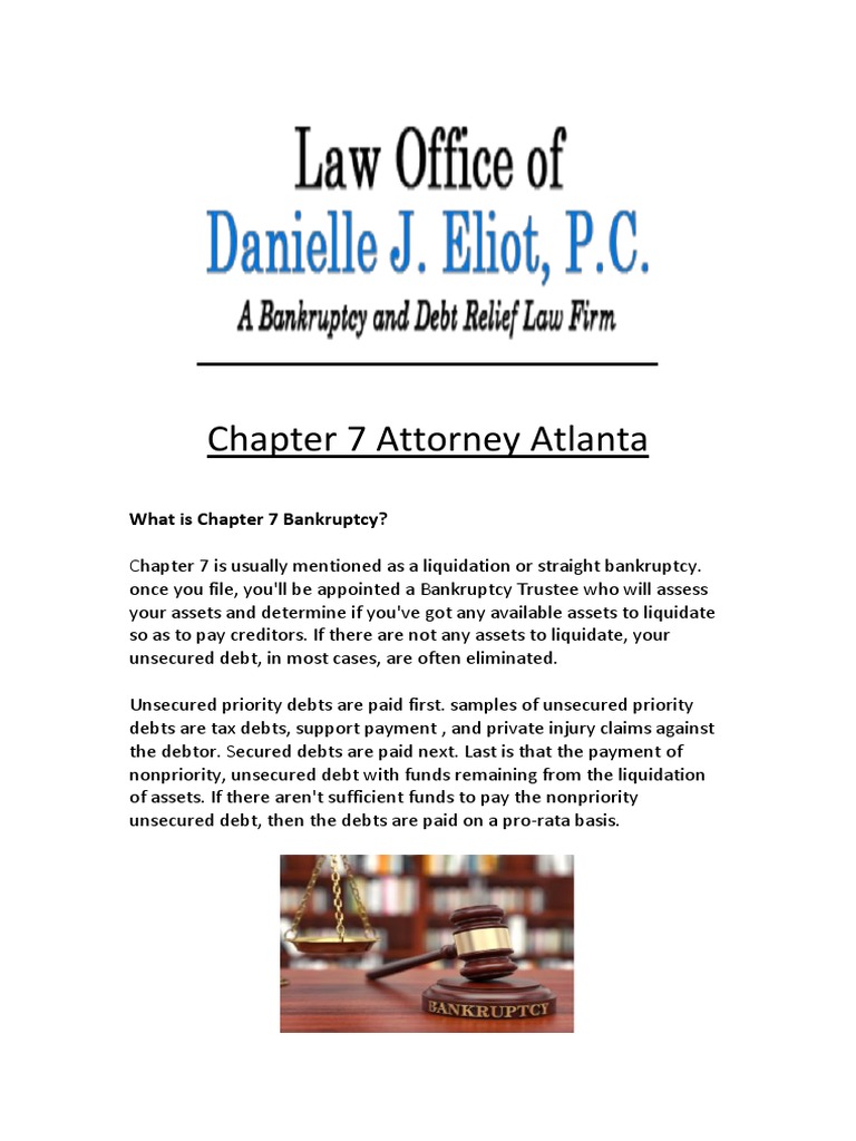 Chapter 7 Attorney Atlanta PDF | PDF | Bankruptcy | Chapter 7