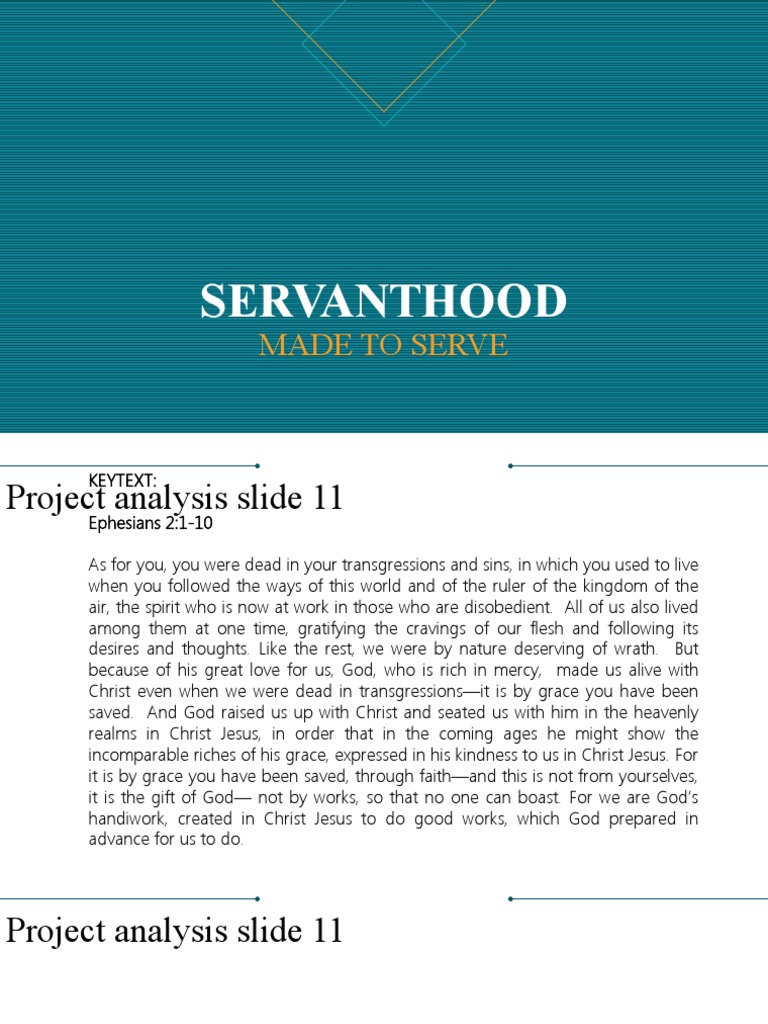 Servanthood: Made To Serve | PDF | Jesus | Grace In Christianity