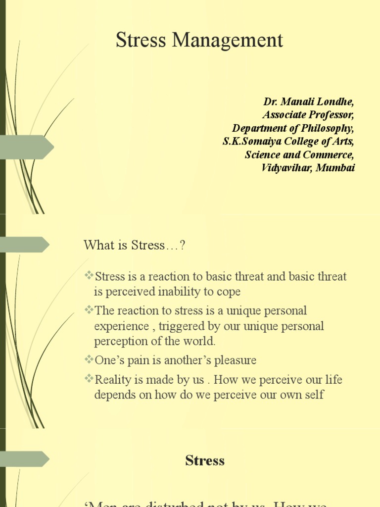 Effective Stress Management Techniques | PDF | Stress (Biology ...