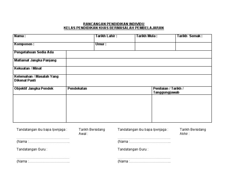 Contoh Borang RPI | PDF | Karier & Perkembangan